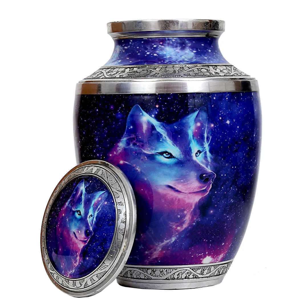 Celestial Wolf Adult Cremation Urn
